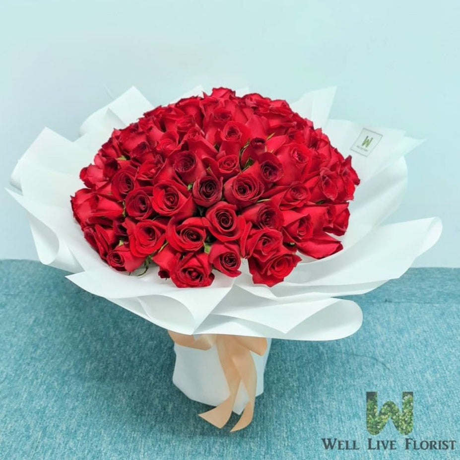 Affordable 99 Rose Bouquets in Singapore | Well Live Florist