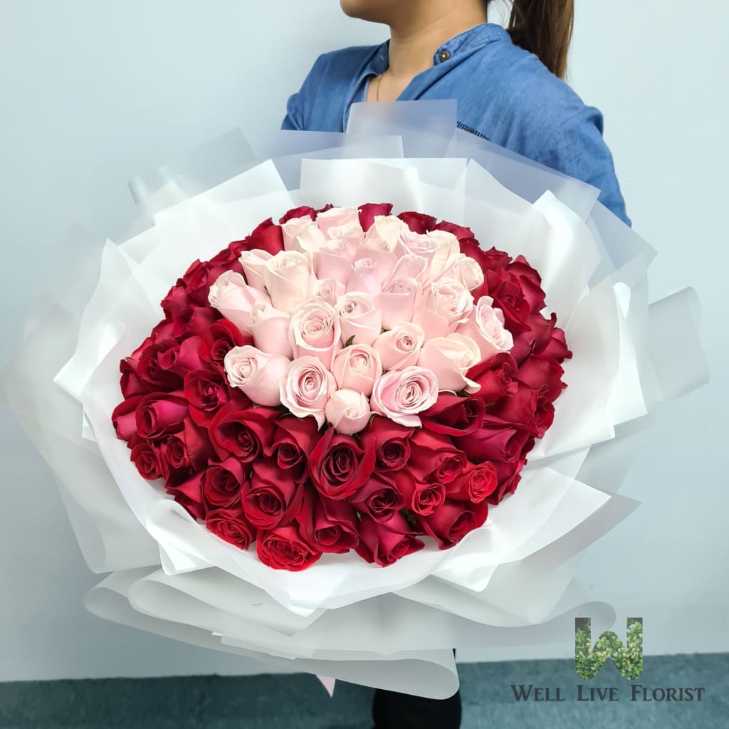 Affordable 99 Rose Bouquets in Singapore | Well Live Florist